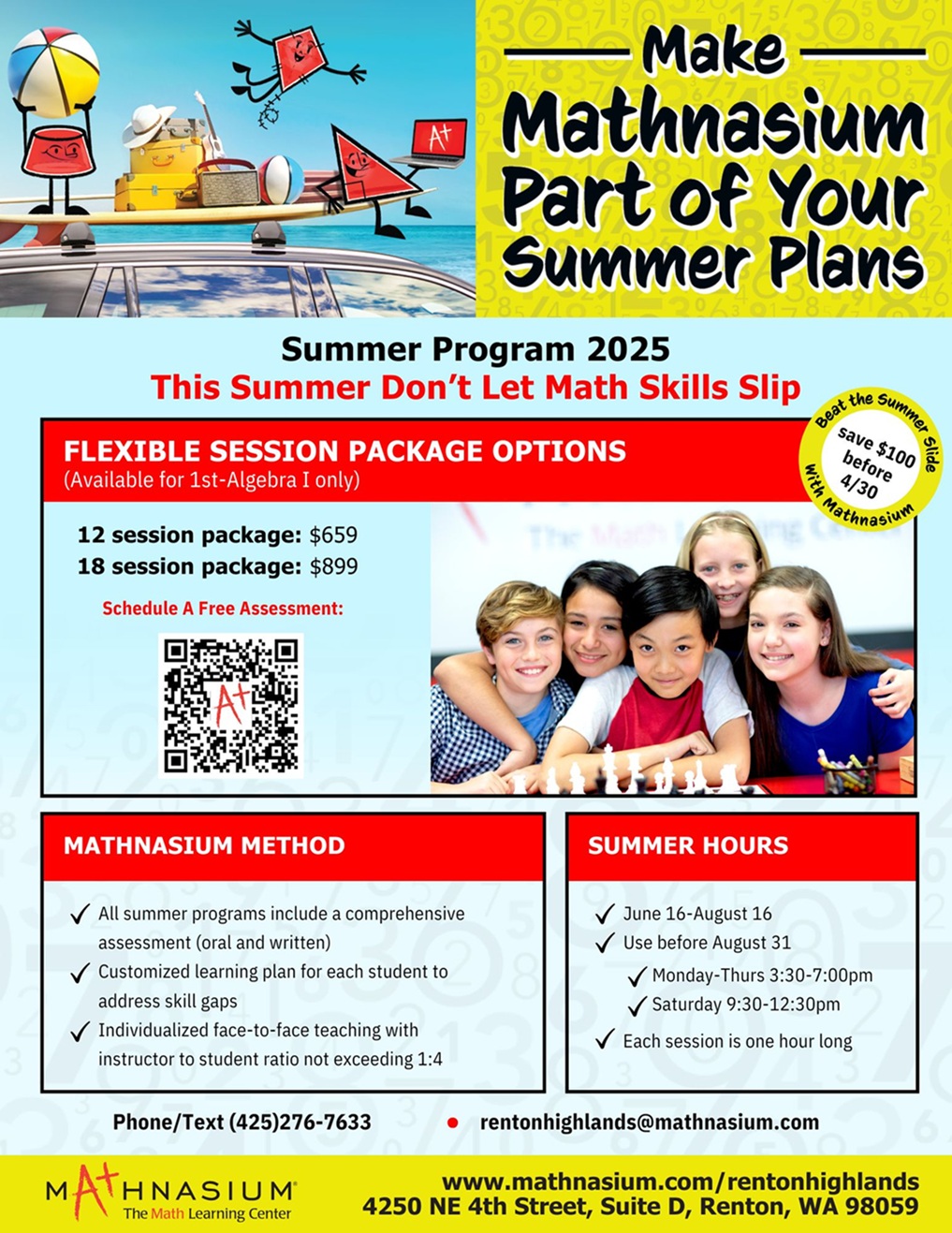 Mathnasium of Renton Highlands, WA Summer Math Programs